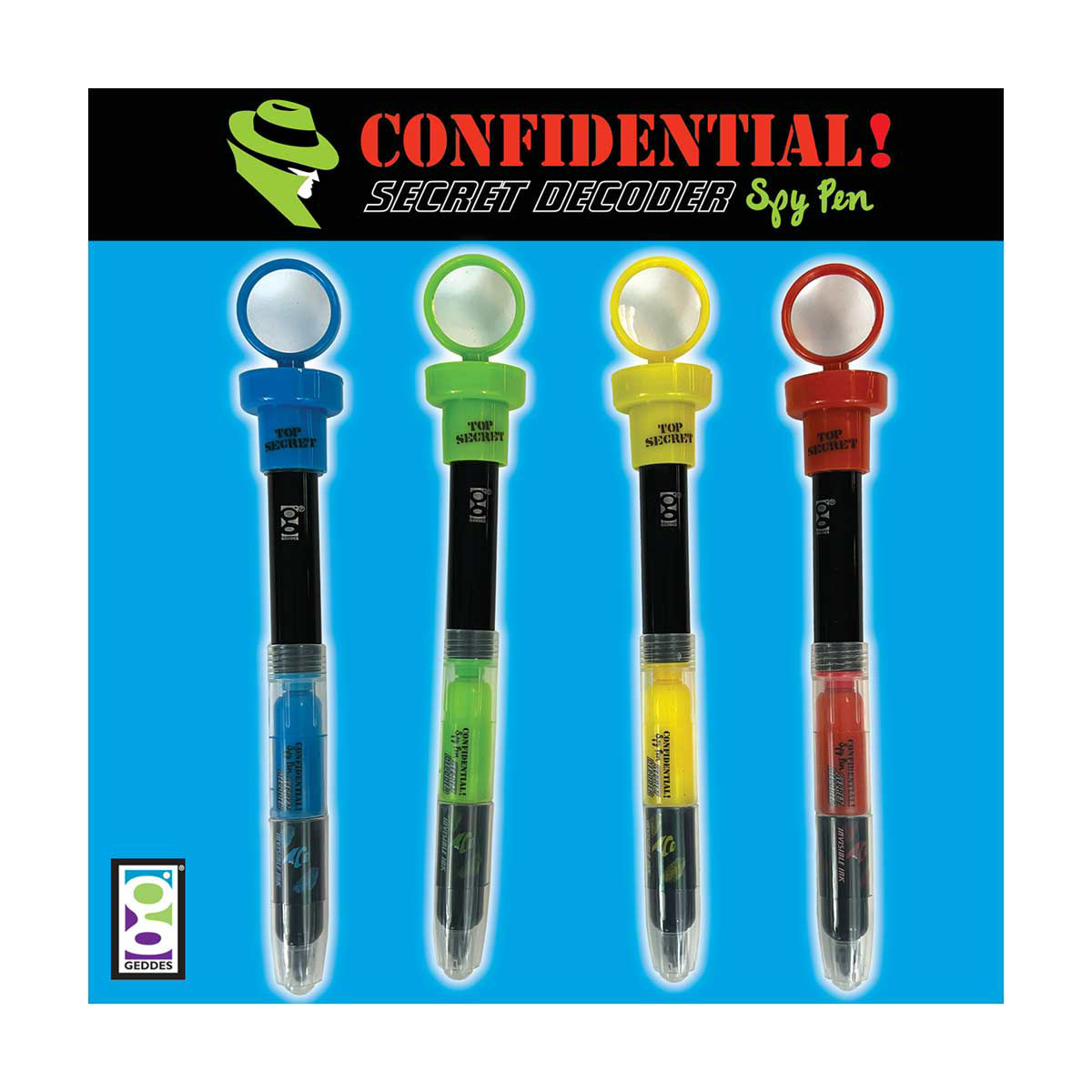 Raymond Geddes Secret Decoder Confidential 5 in 1 Spy Pens