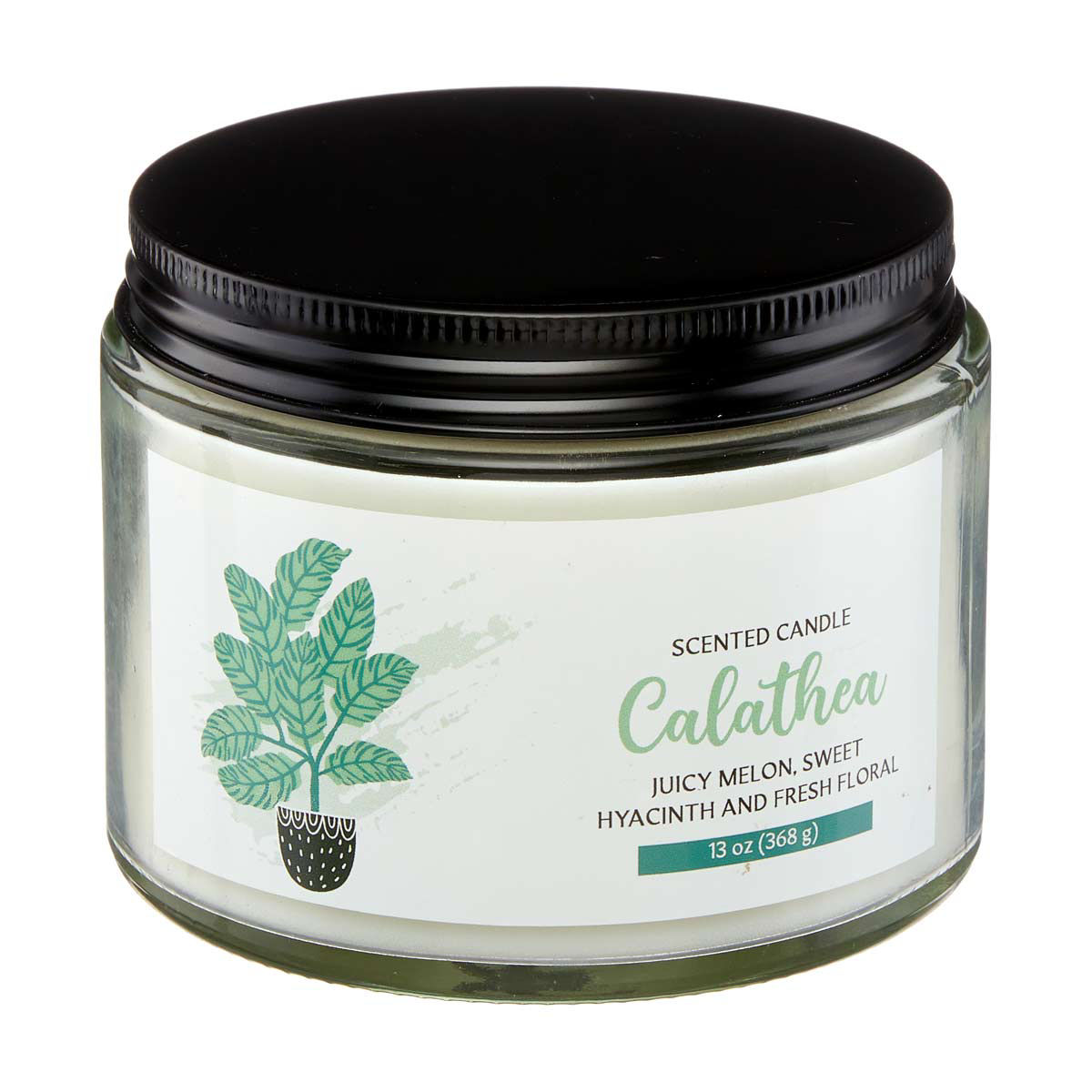Calathea Juicy Melon, Sweet Hyacinth & Fresh Floral Scented Candle, 13 oz.