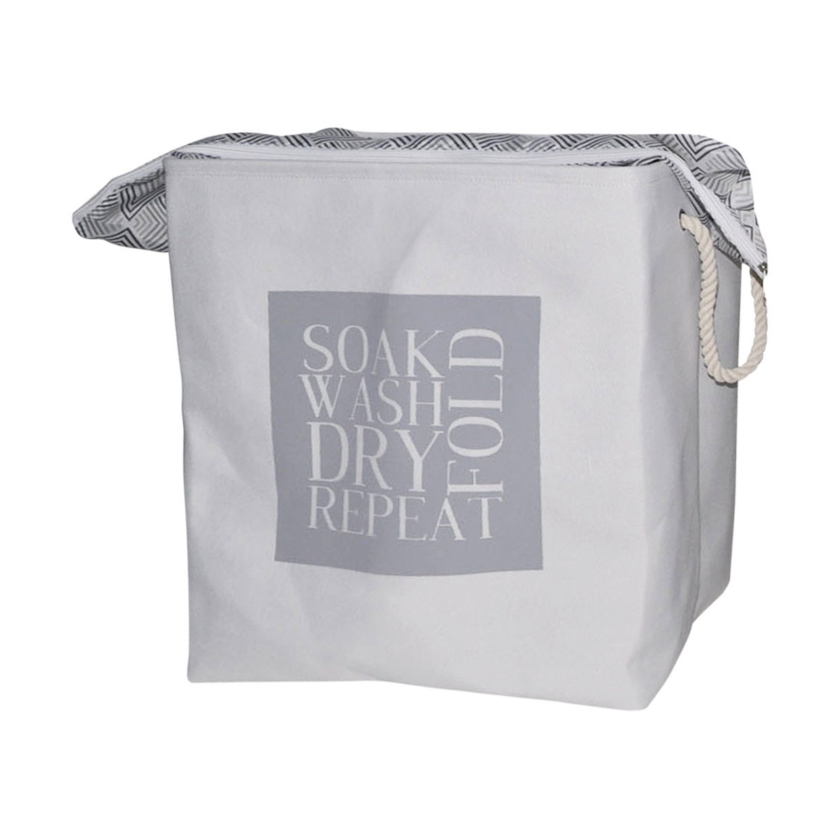 Printed Rectangular Laundry Hamper Basket