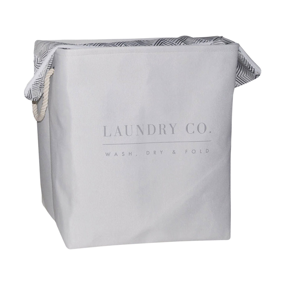 Printed Rectangular Laundry Hamper Basket