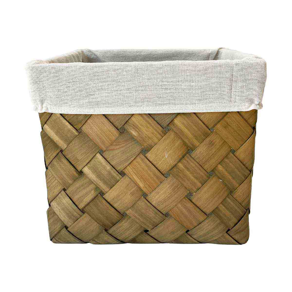 White Rectangular Chipwood Basket, Large