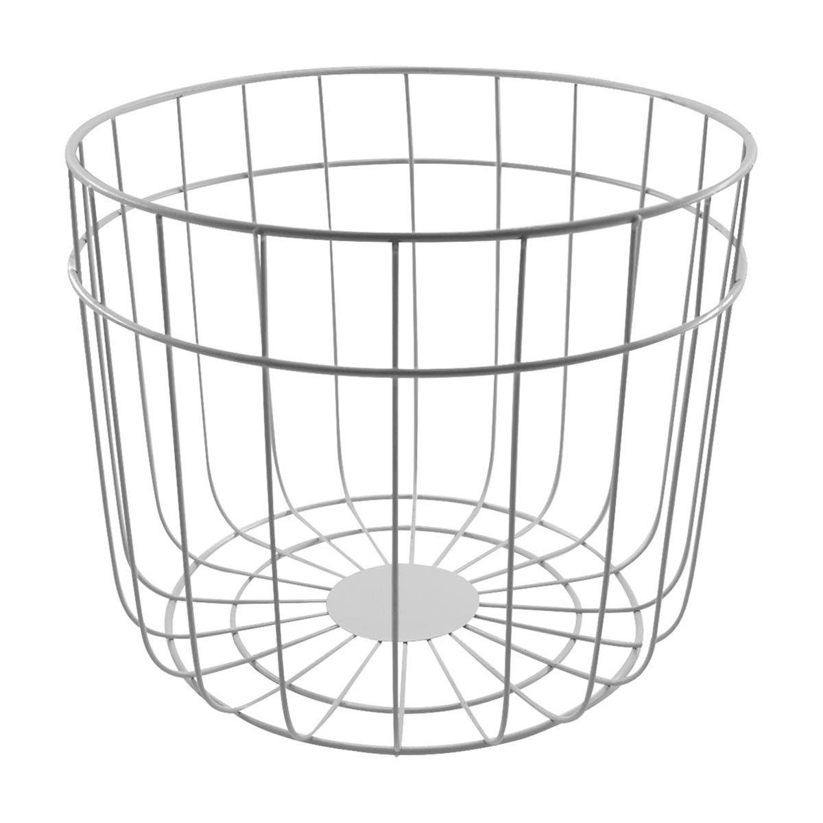 Black Round Metal Wired Basket, Large