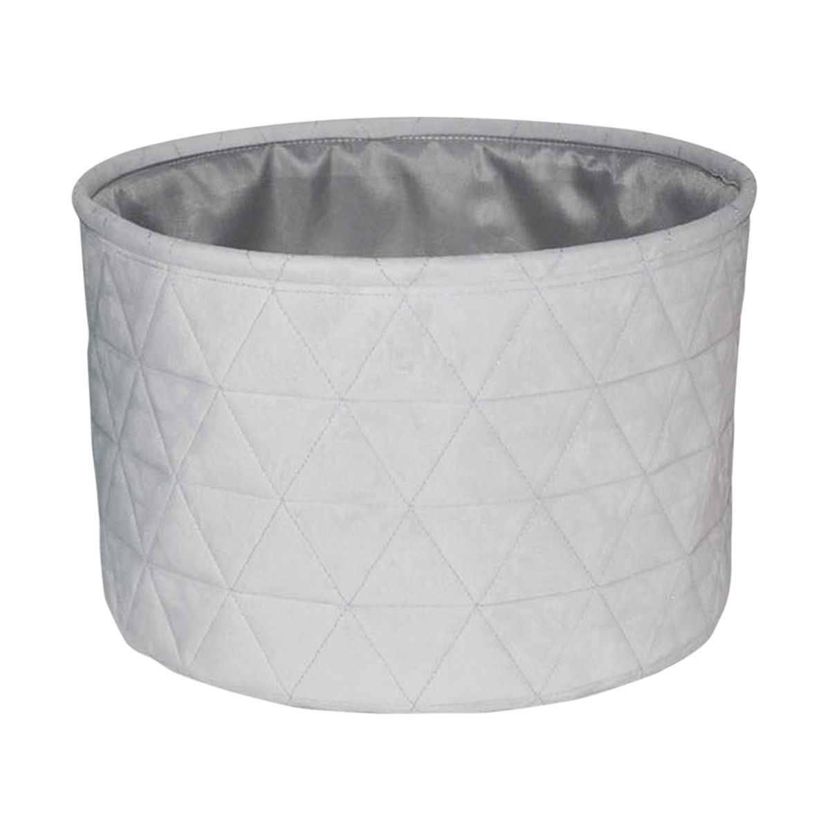 Pink Round Velvet Basket, Large