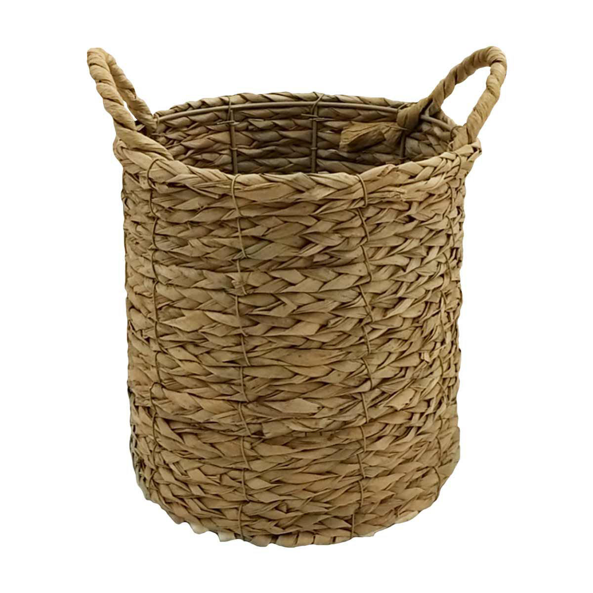 Natural Round Rush Basket, Large