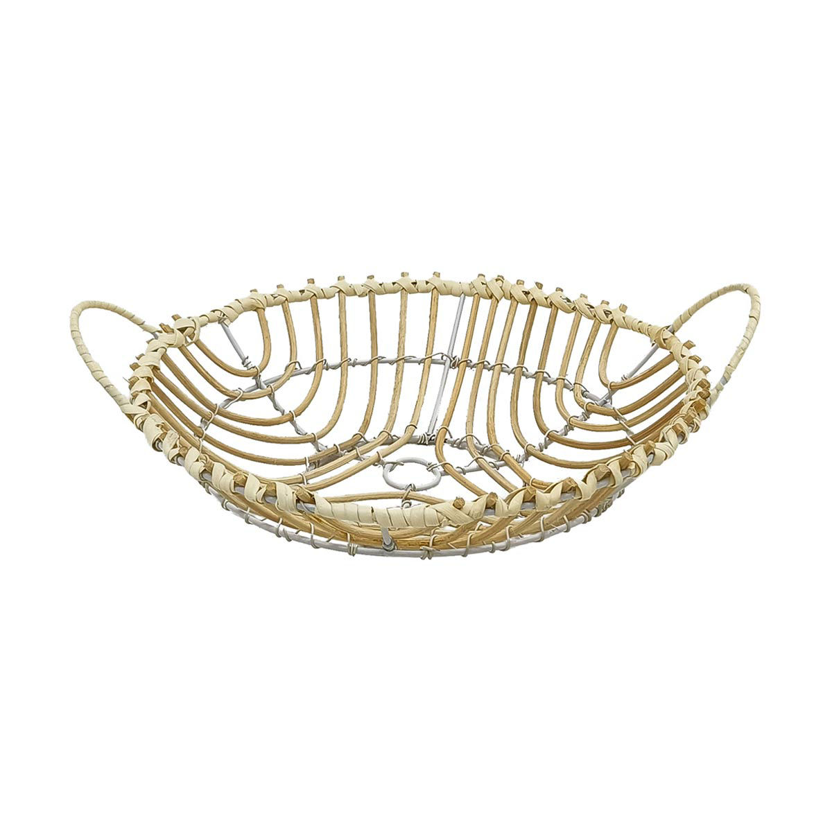 Round Woven Willow Decorative Tray, Small