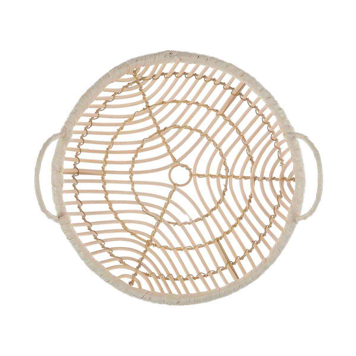Round Woven Willow Decorative Tray, Small