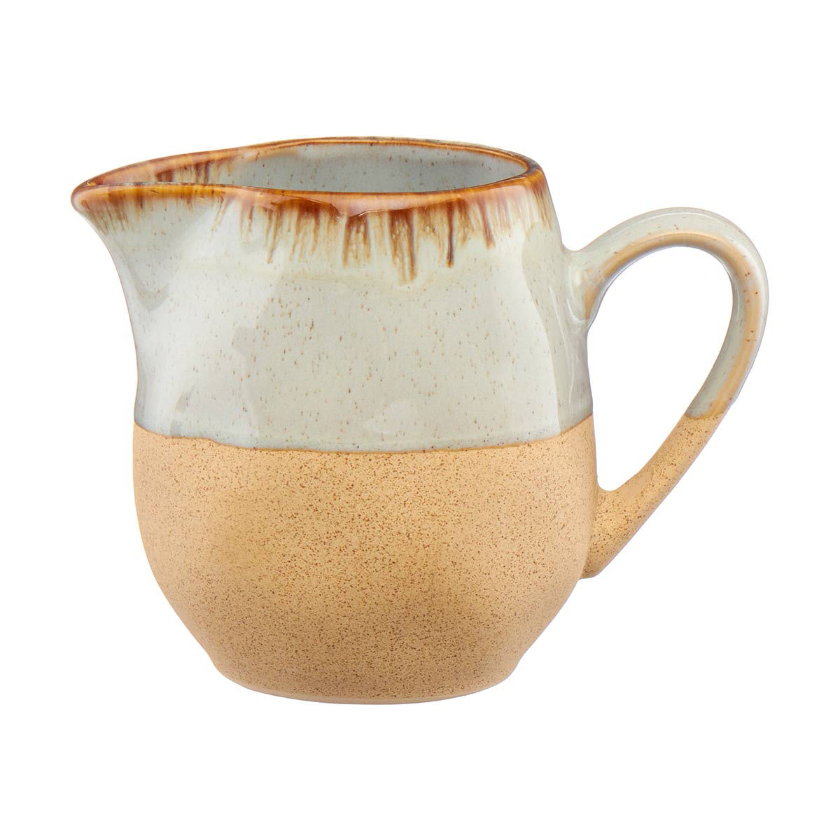 Ceramic Glazed Two-Tone Mini Pitcher