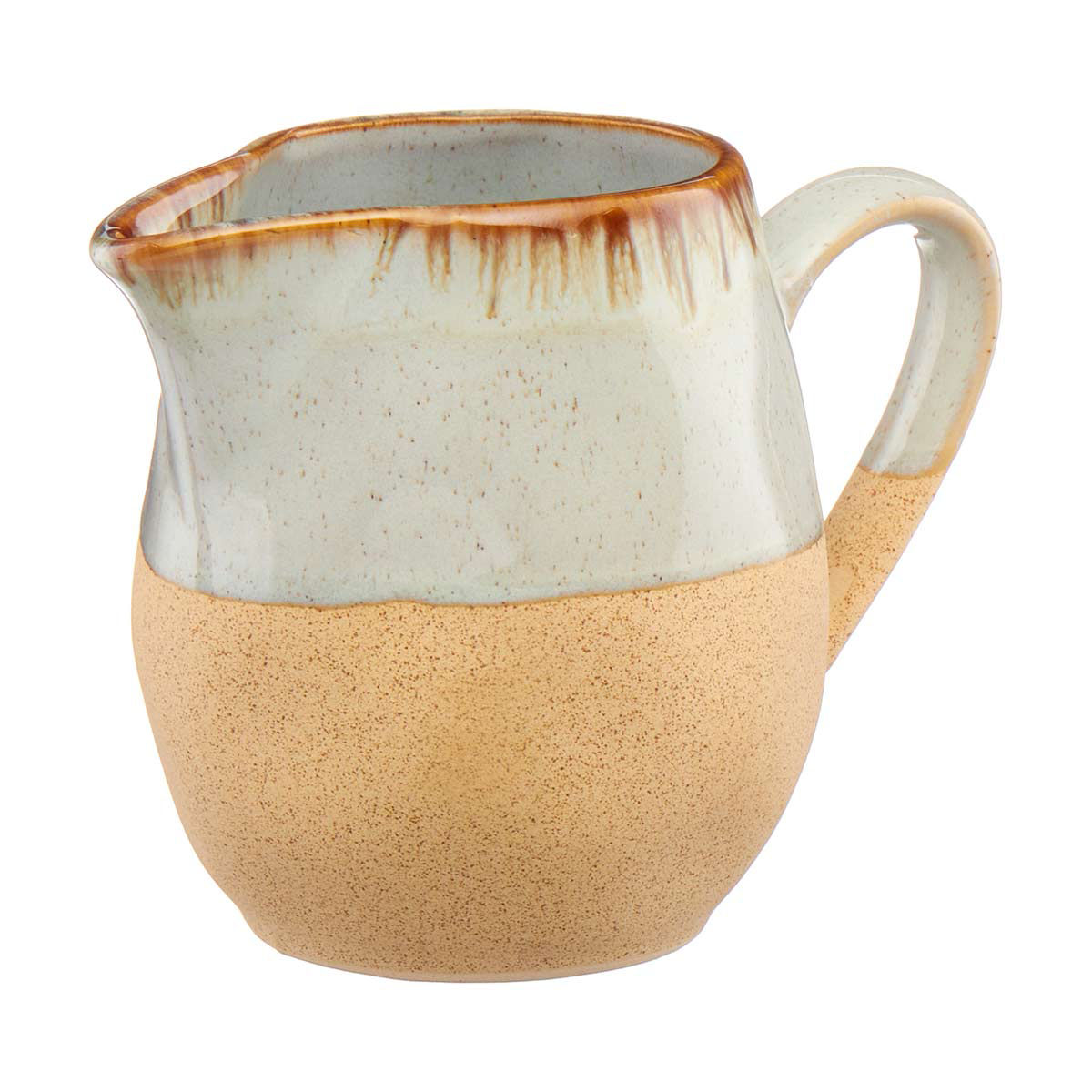 Ceramic Glazed Two-Tone Mini Pitcher