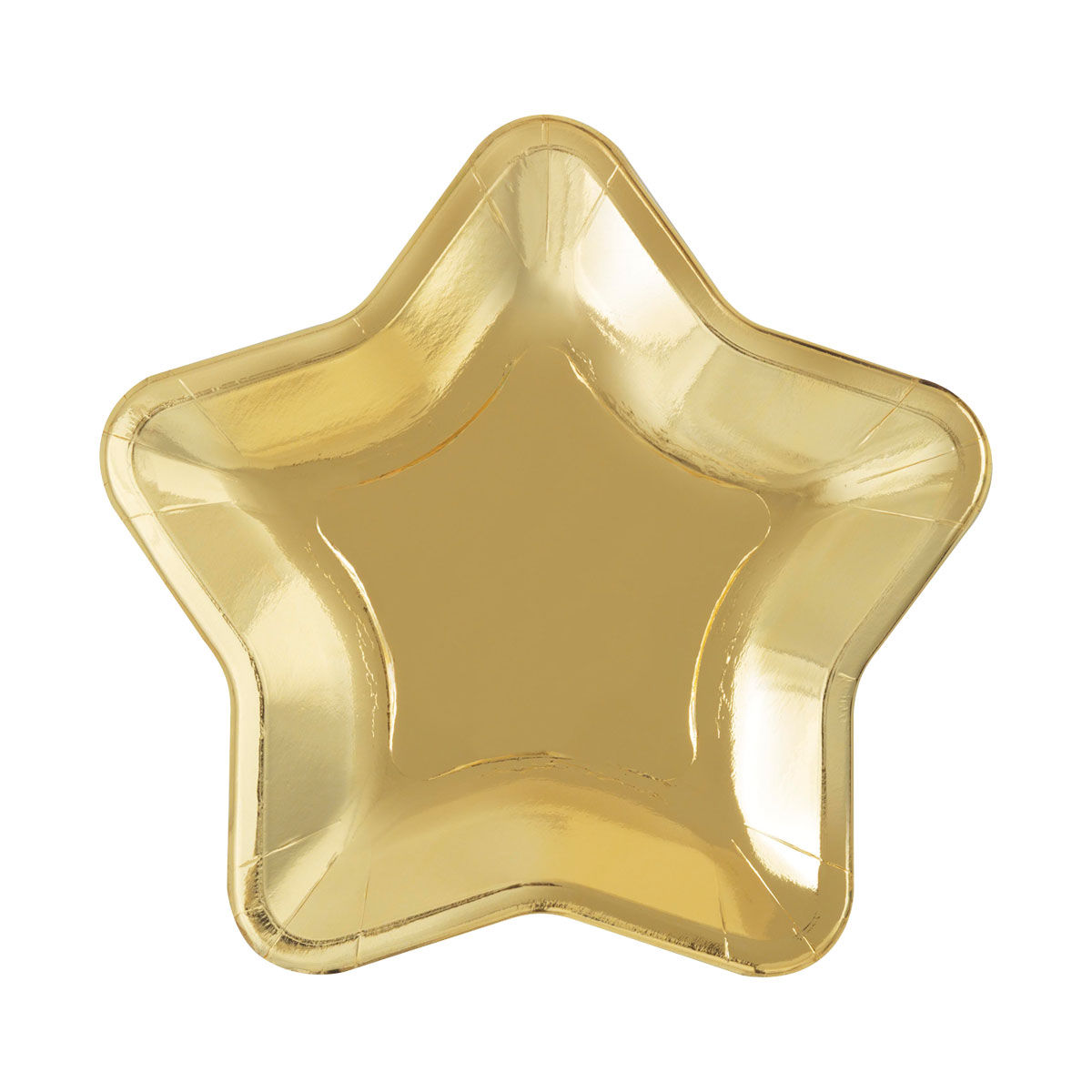 Gold Foil Star Shaped Party Plates, 12 Count