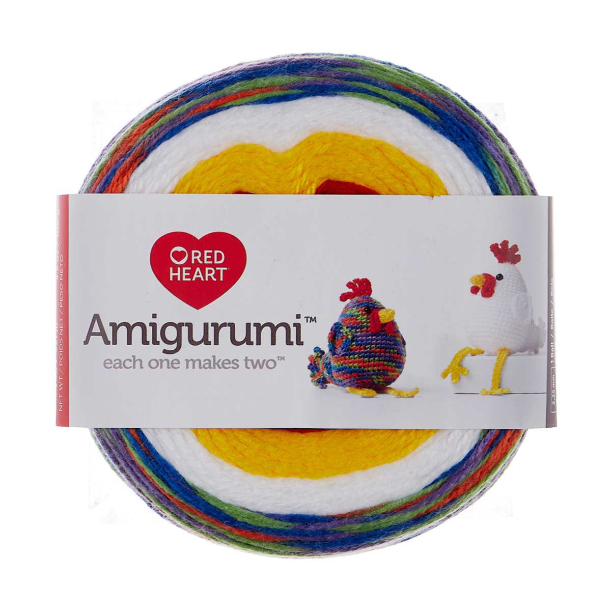 Red Heart Chicken & Rooster Amigurumi Yarn Set