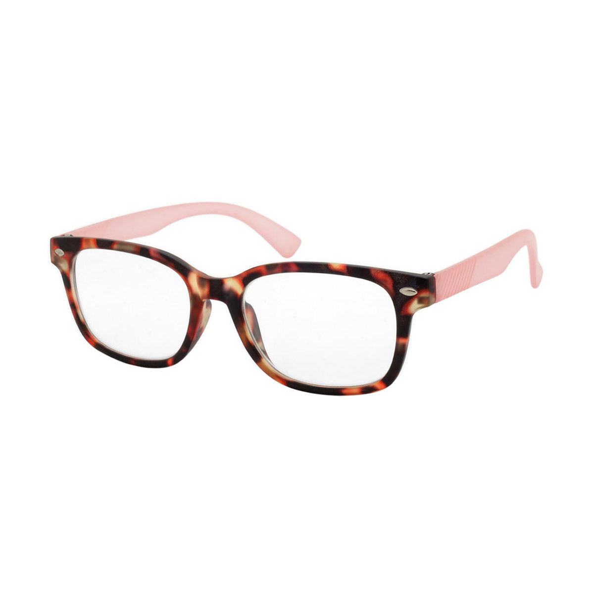 Blue Light Blocking Two Tone Pink Tortoise Frame Glasses
