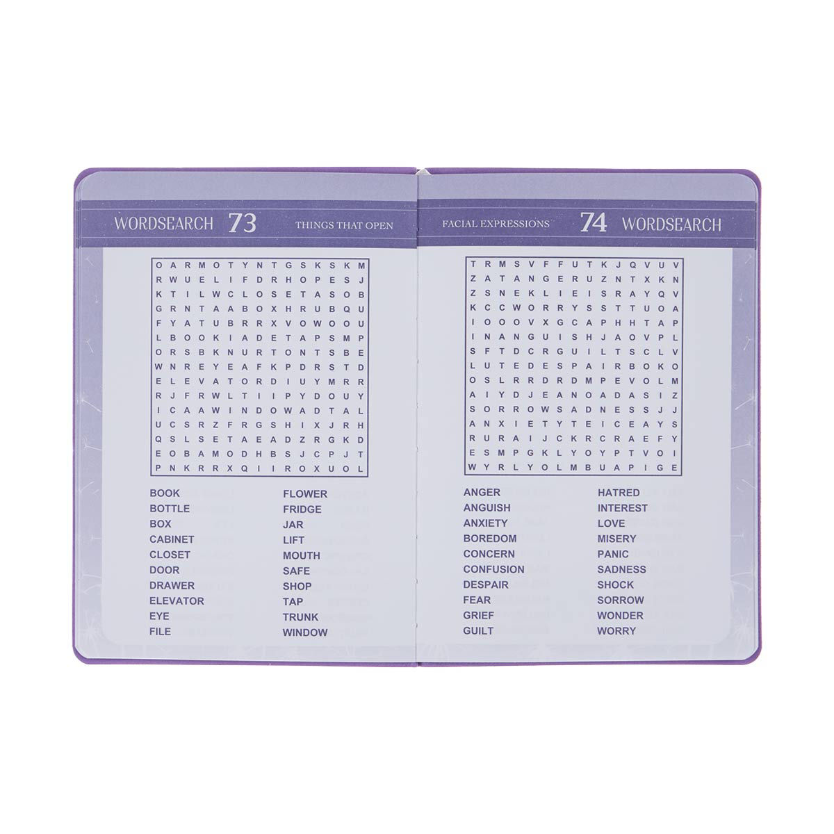 Faux Leather Word Puzzle Activity Book
