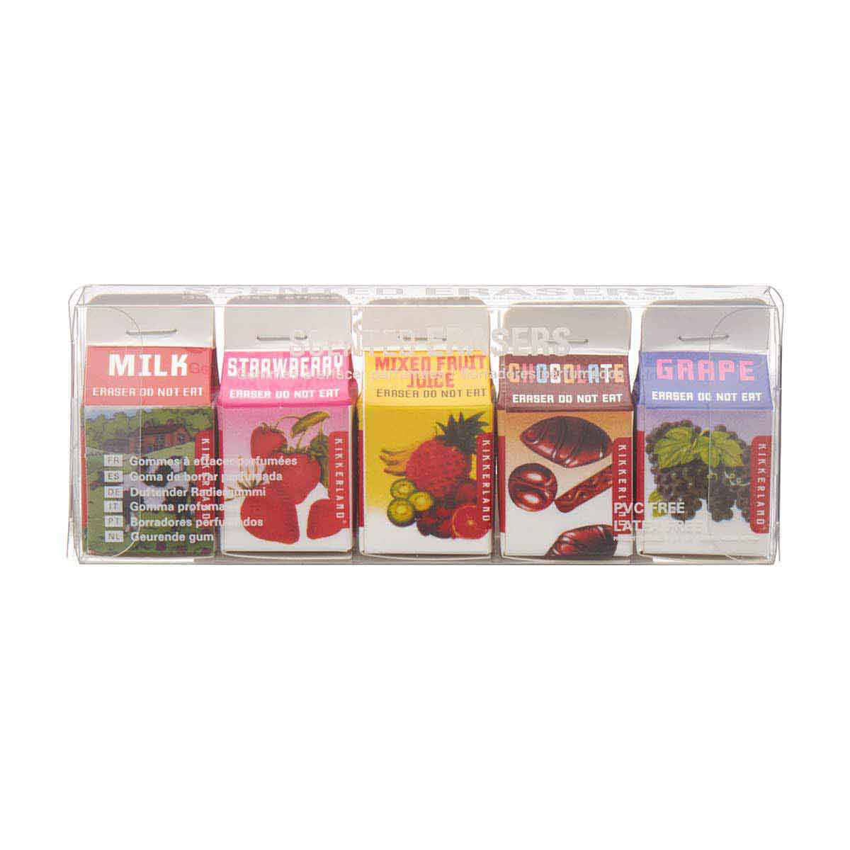 Milk Carton Scented Erasers, 5 Pack