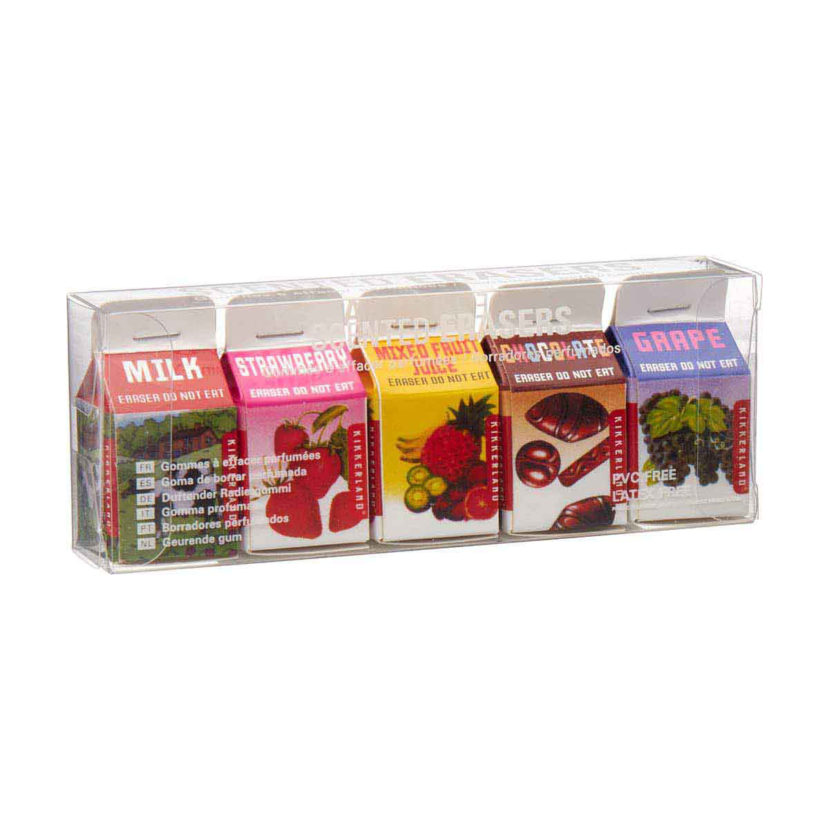 Milk Carton Scented Erasers, 5 Pack