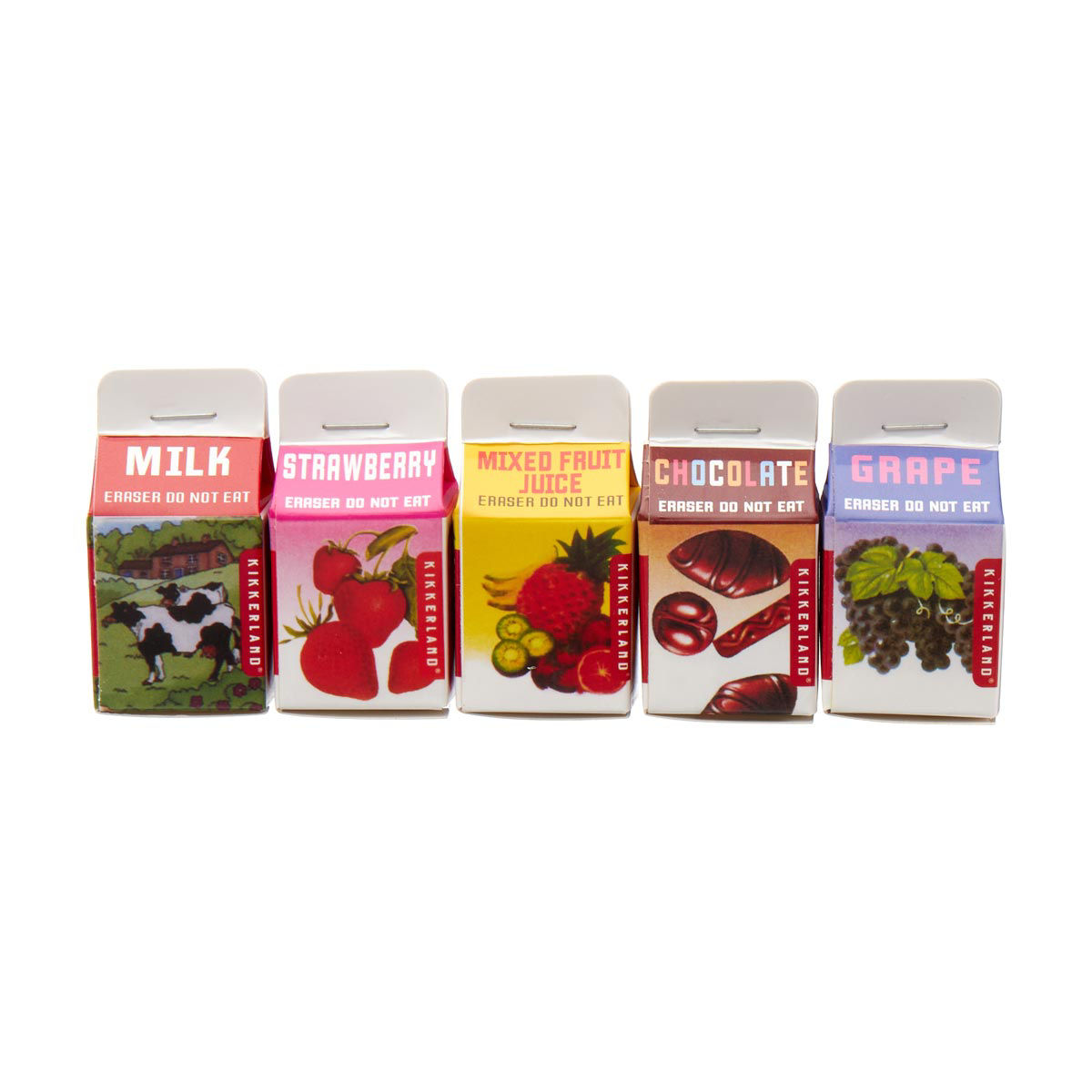 Milk Carton Scented Erasers, 5 Pack