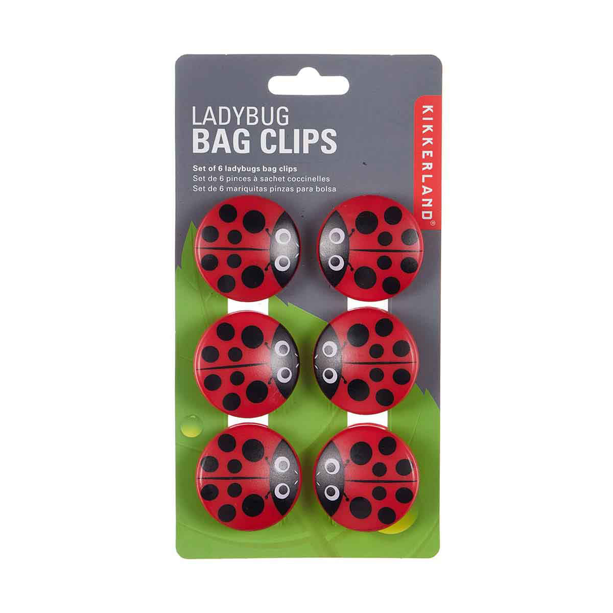 Ladybug Bag Clips, Set of 6