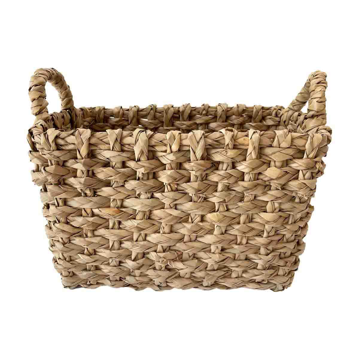 Natural Rectangular Rush Basket, Large