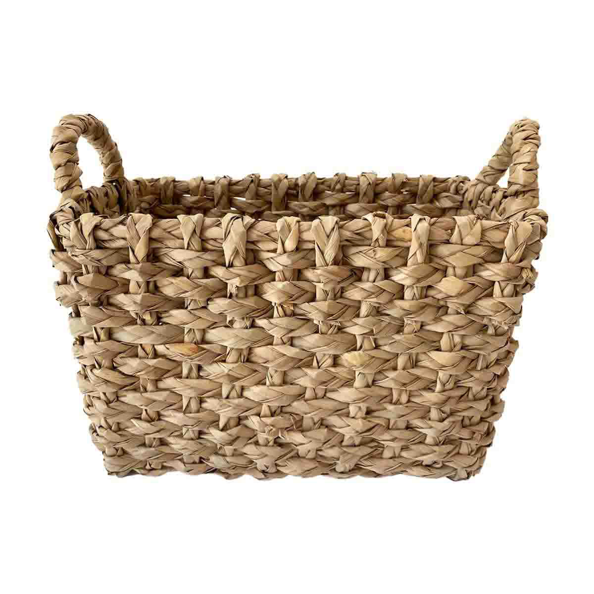 Natural Rectangular Rush Basket, Large