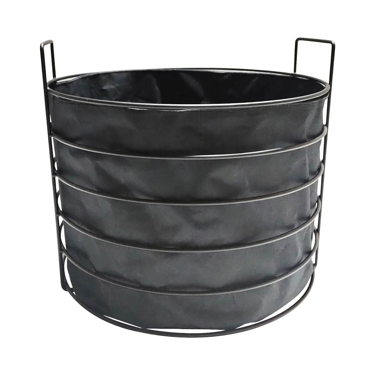 Black Round Metal Basket, Large