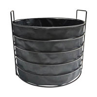 Metal Frame Wire Basket, Round, Large