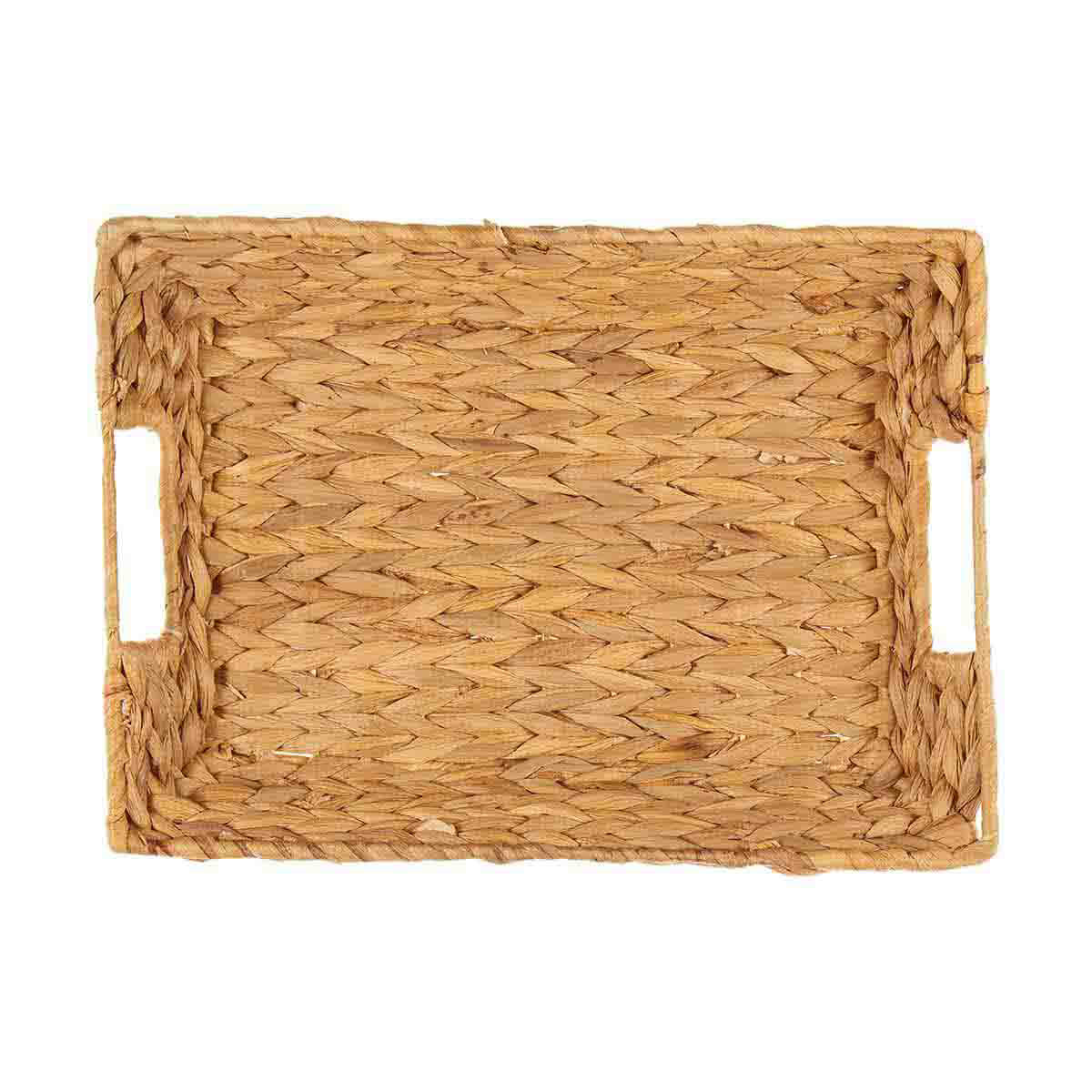 Rectangular Woven Water Hyacinth Serving Tray