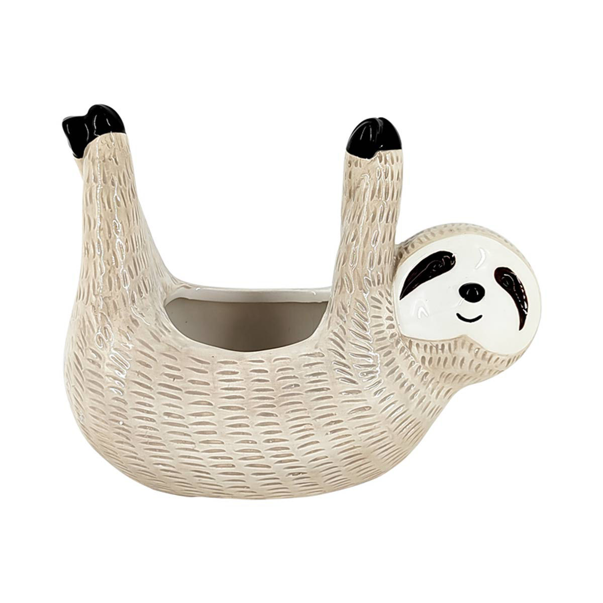 Sloth Shaped Ceramic Figural Planter