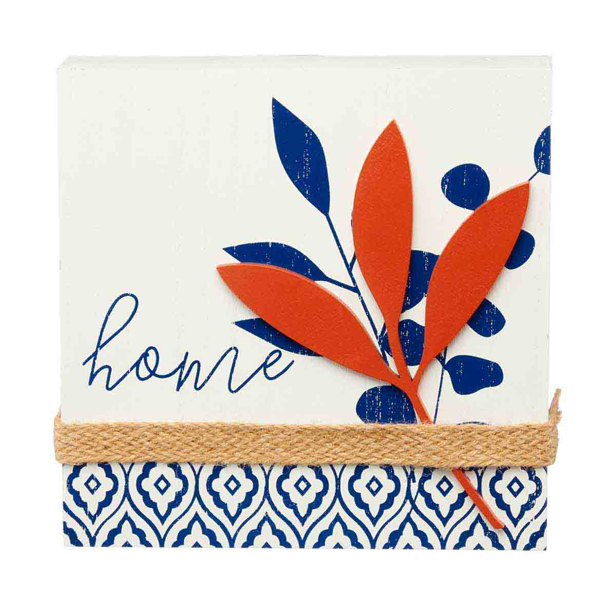 Home' Printed Wooden Tabletop Plaque Décor