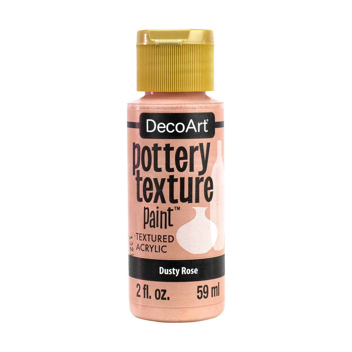 DecoArt Pottery Textured Acrylic Paint Dusty Rose, 2 fl. oz.