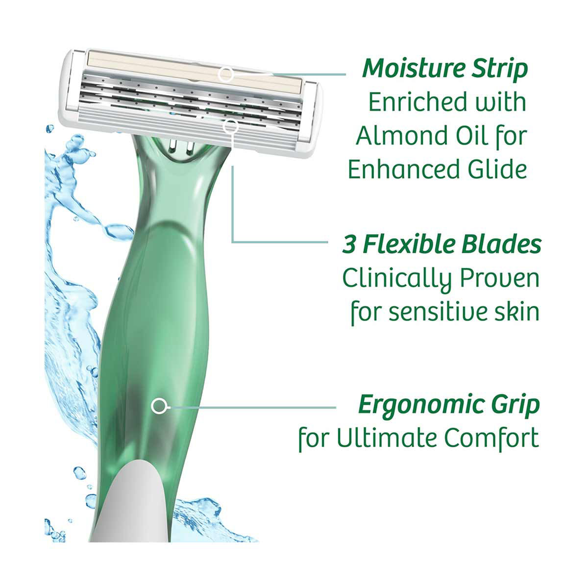 BIC Soleil Escape Women's Disposable Razors With 3 Blades - Lavender ...