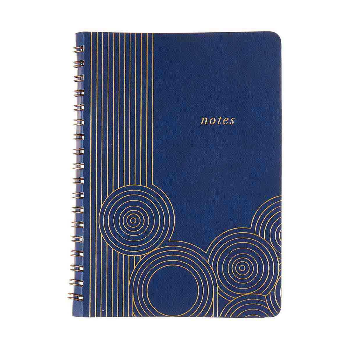 Indigo Gold Foil Spiral Bound Journal, Small