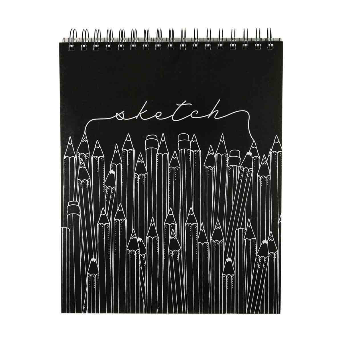 Popshelf Large Sketchbook with Drawing Tools Design, 9 in x 11 in ...