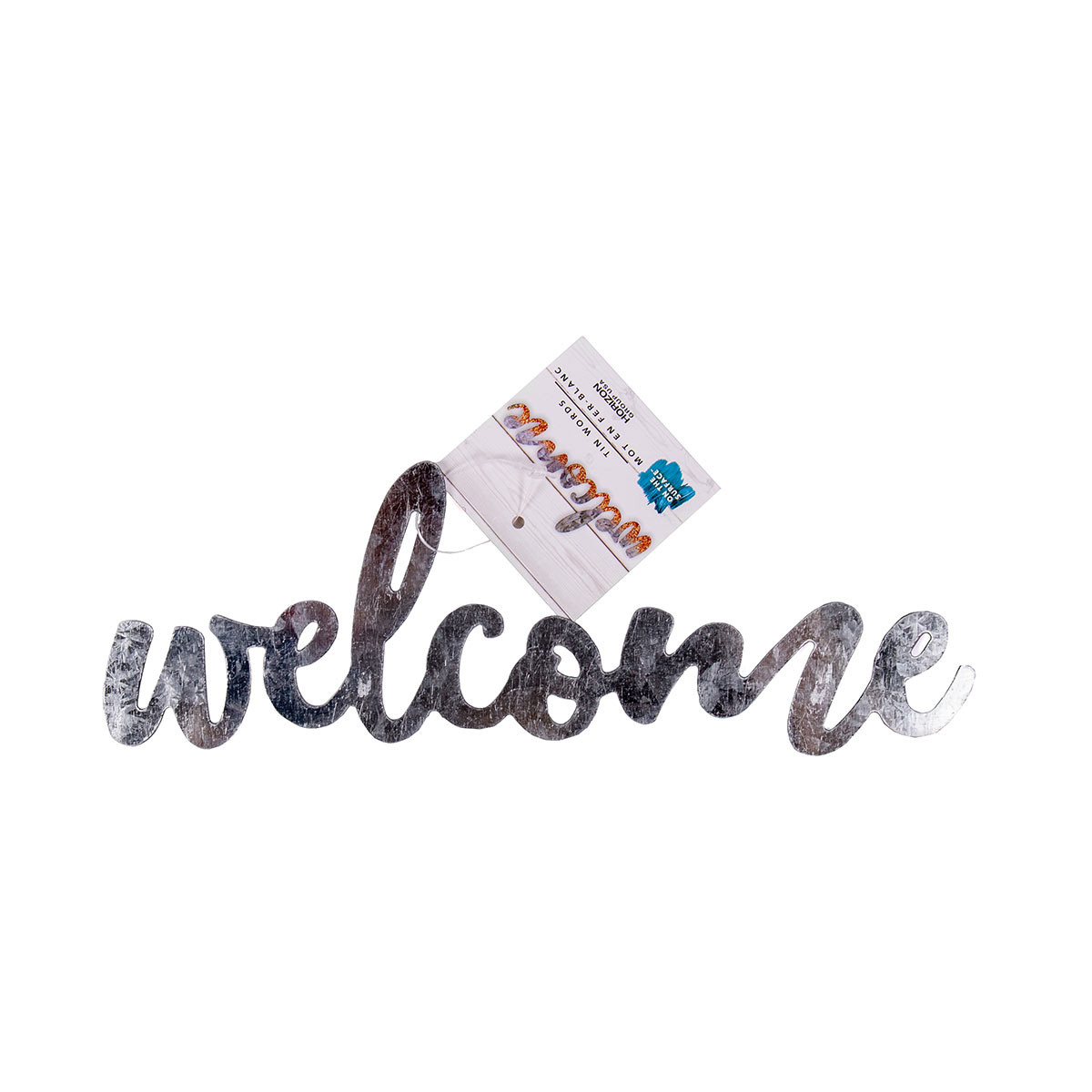 Tin Word Sign - Welcome
