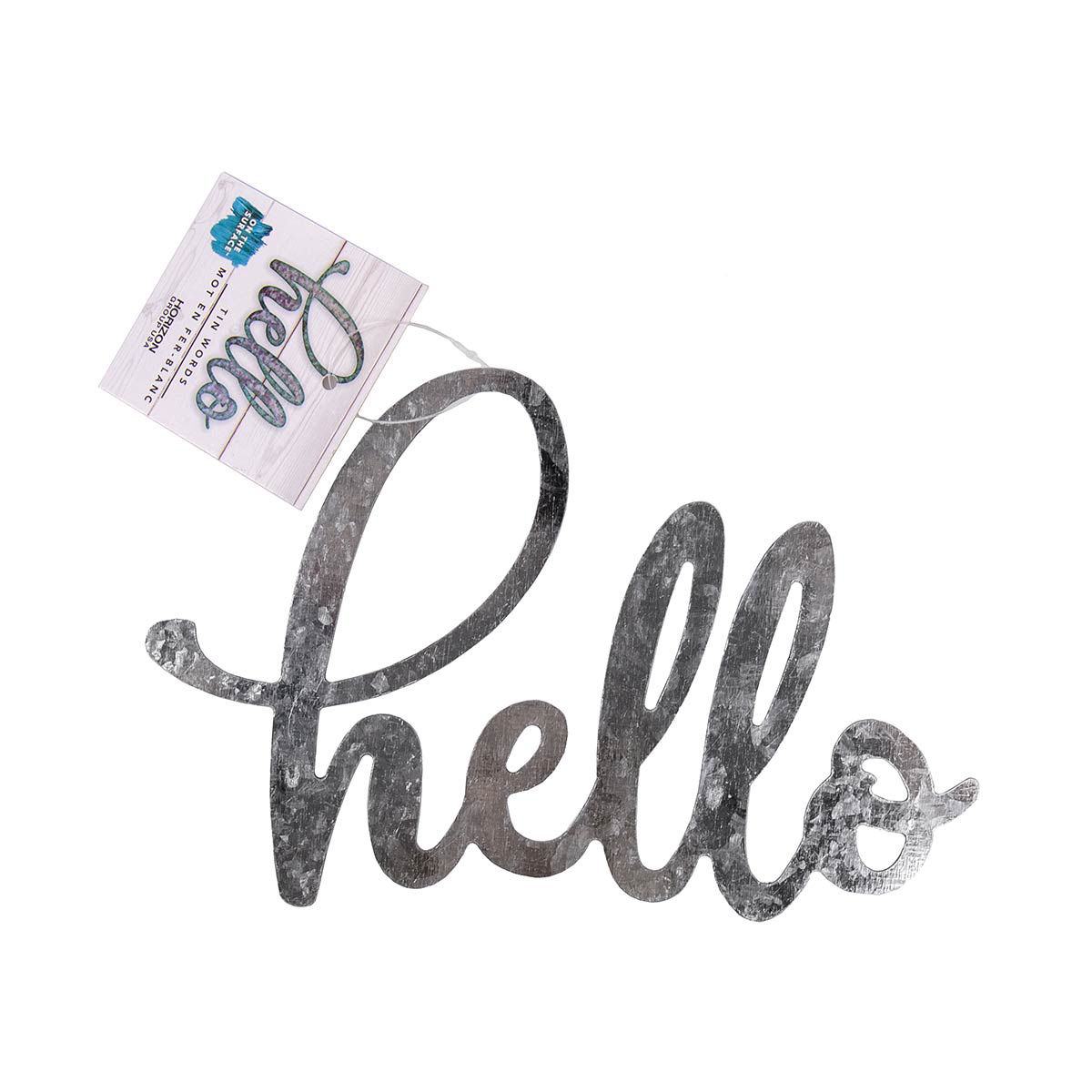 Tin Word Sign - Hello