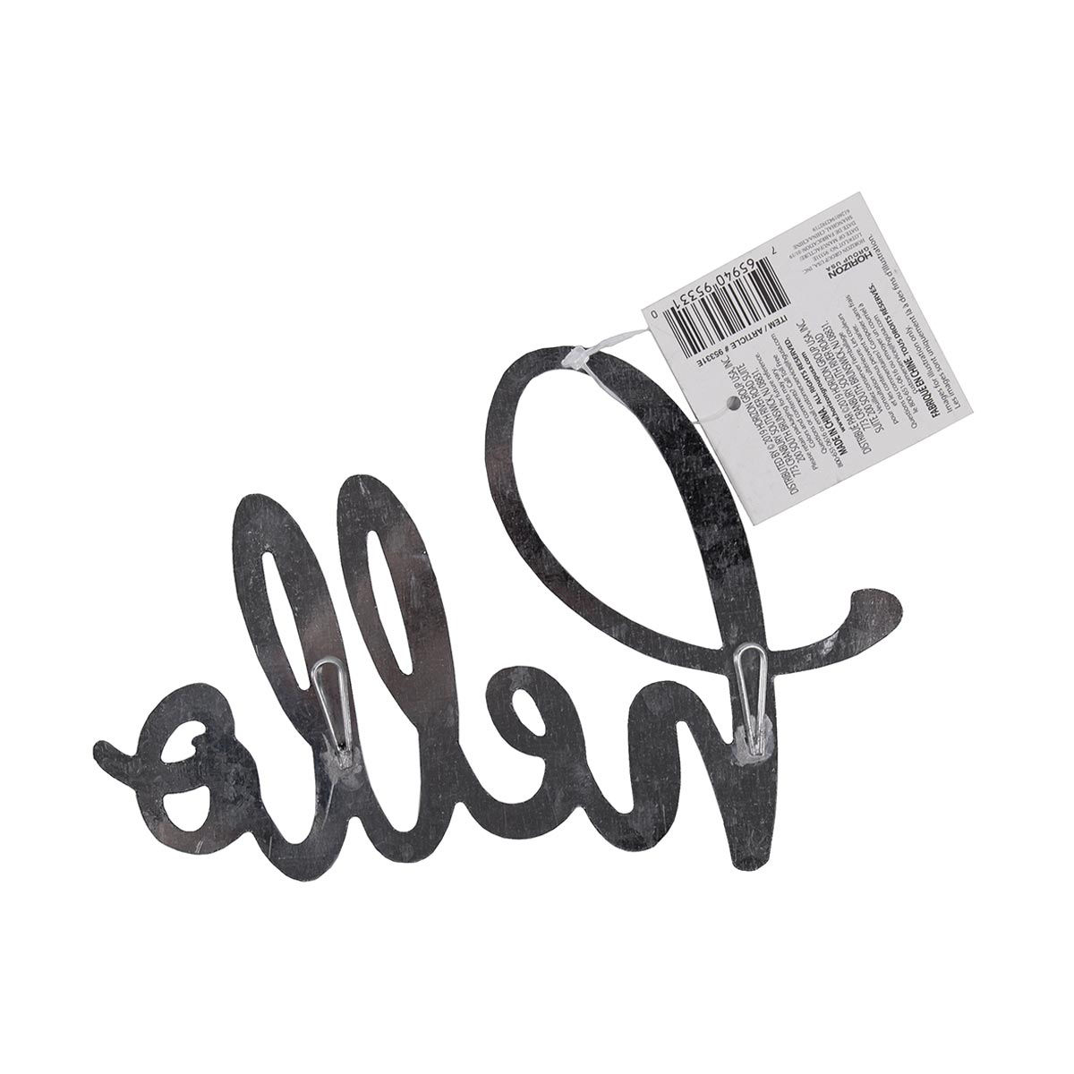 Tin Word Sign - Hello