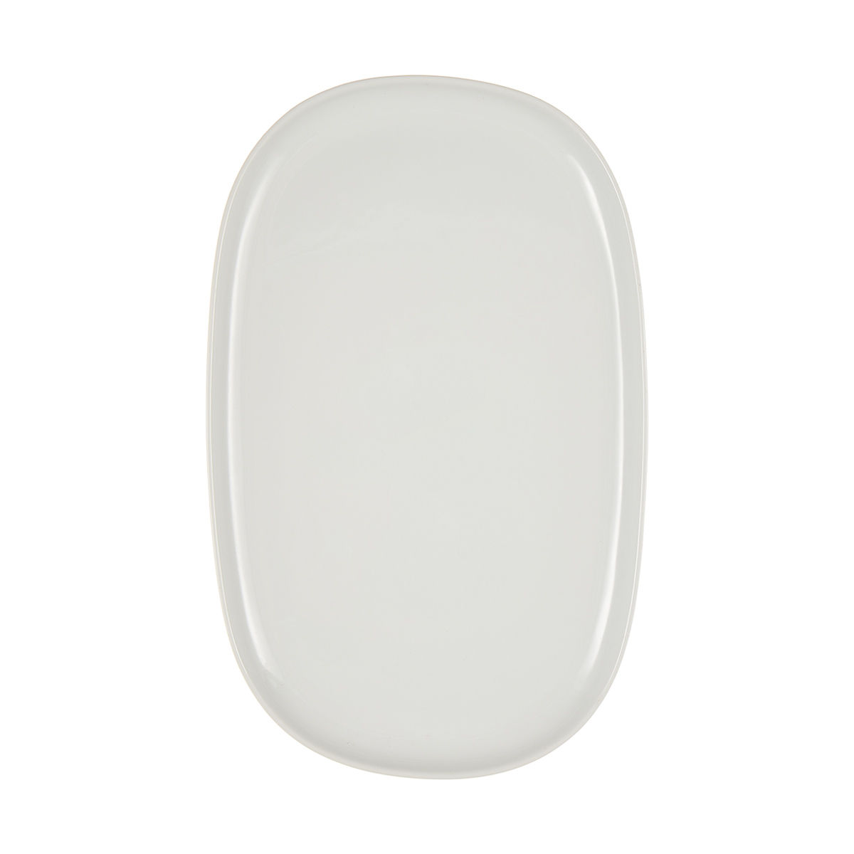Soft Rectangular White Porcelain Serving Tray