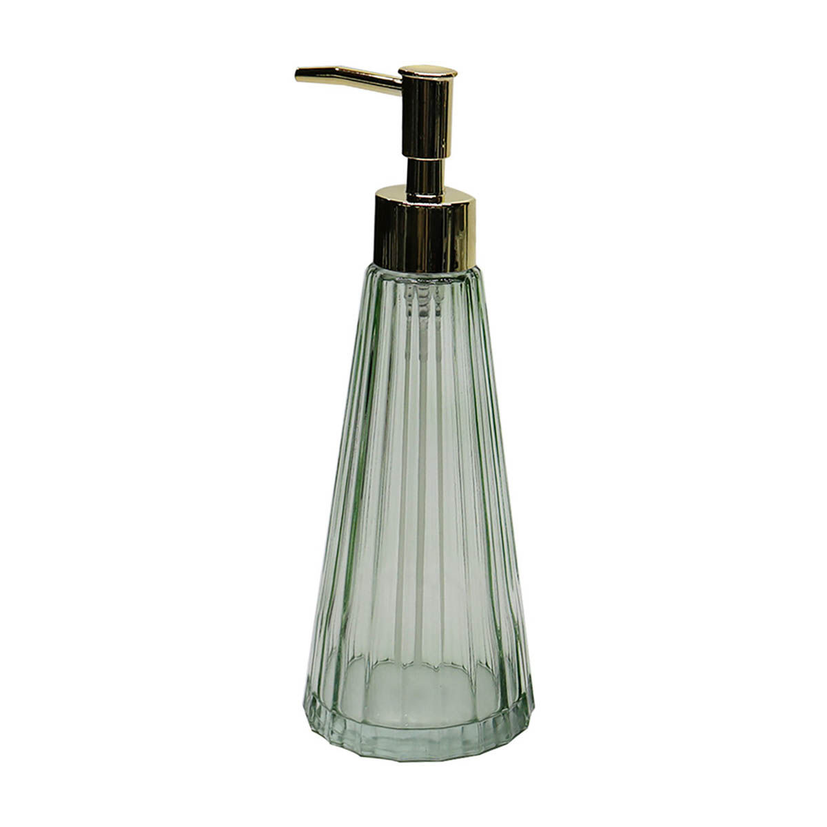 Ribbed Glass Triangular Soap Dispenser