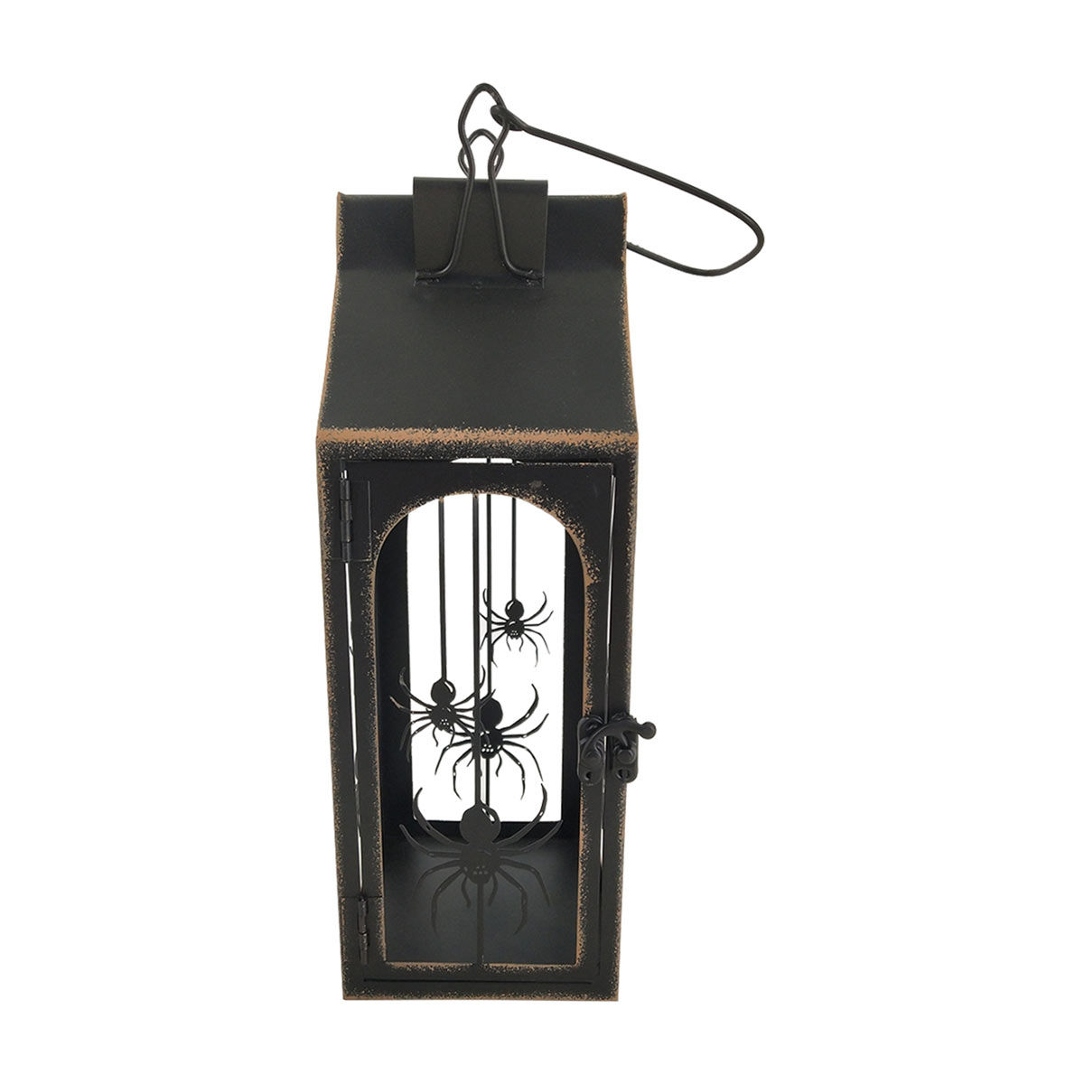 Decorative Metal Frame Spider-filled Hanging Lantern
