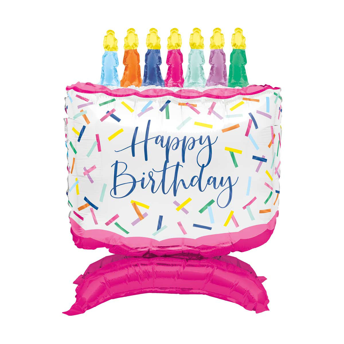 321 Party! Giant Foil Birthday Cake Balloon Centerpiece, 23 in ...