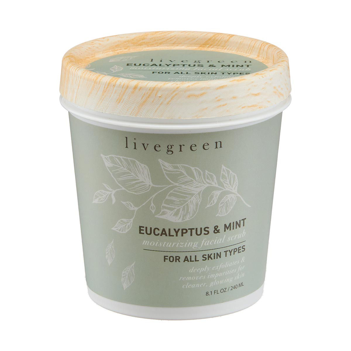Livegreen Eucalyptus & Mint Moisturizing Facial Scrub, 8.1 fl. oz.