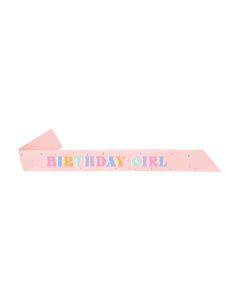 321 Party! Pink Pastel "Birthday Girl" Sash