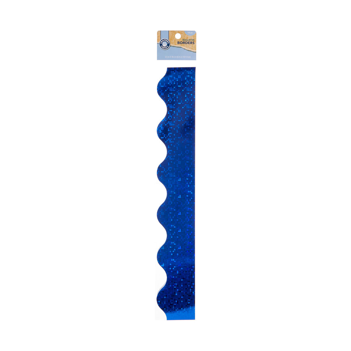 Crafter's Closet Bulletin Board Boarder, Metallic Blue