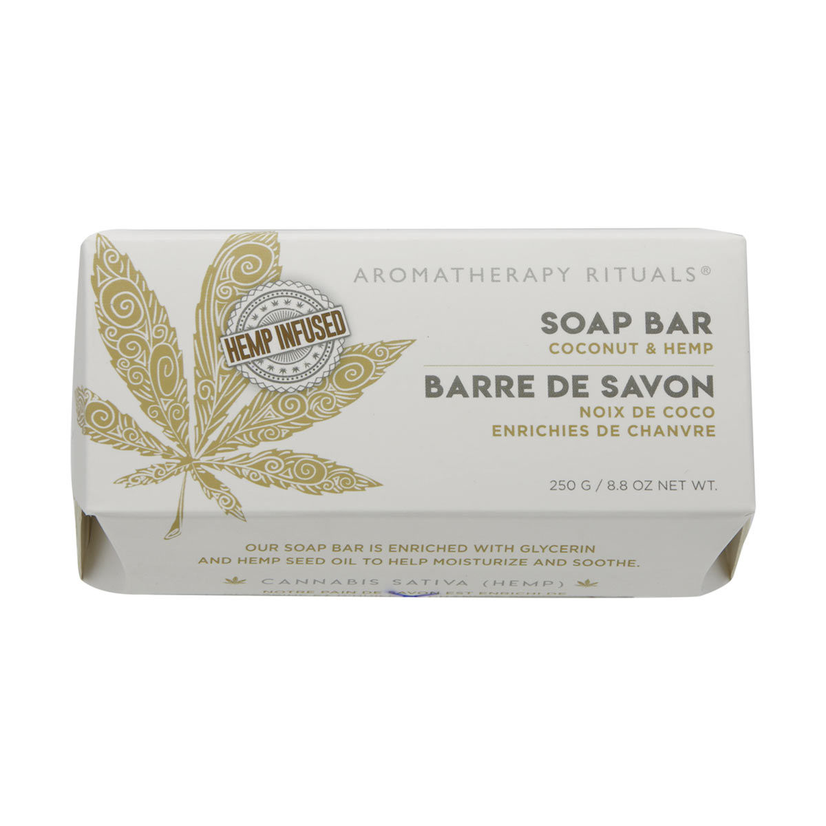 Aromatherapy Rituals Soap Bar, Hemp & Coconut, 250g