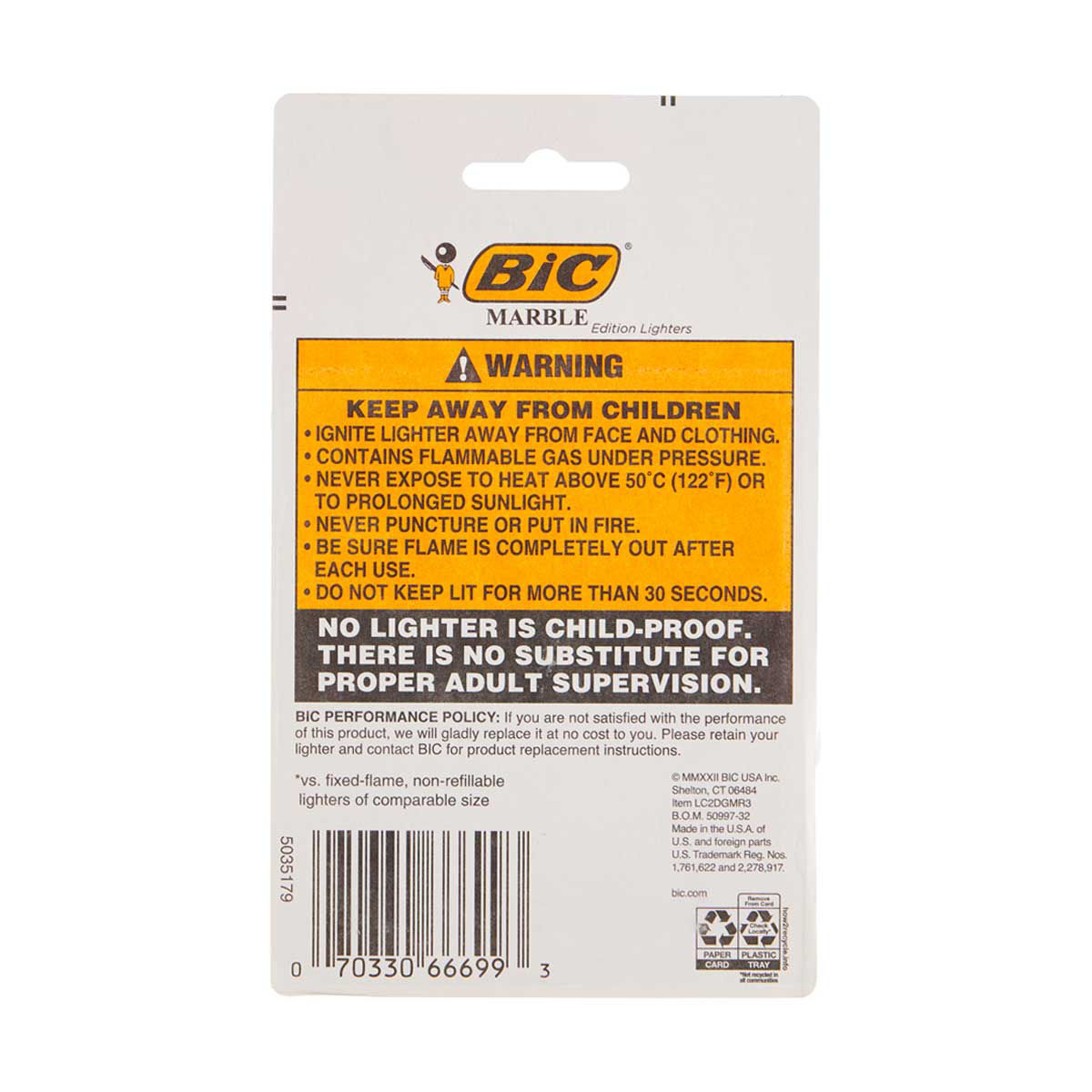 BIC Marble Lighters, 3 pack