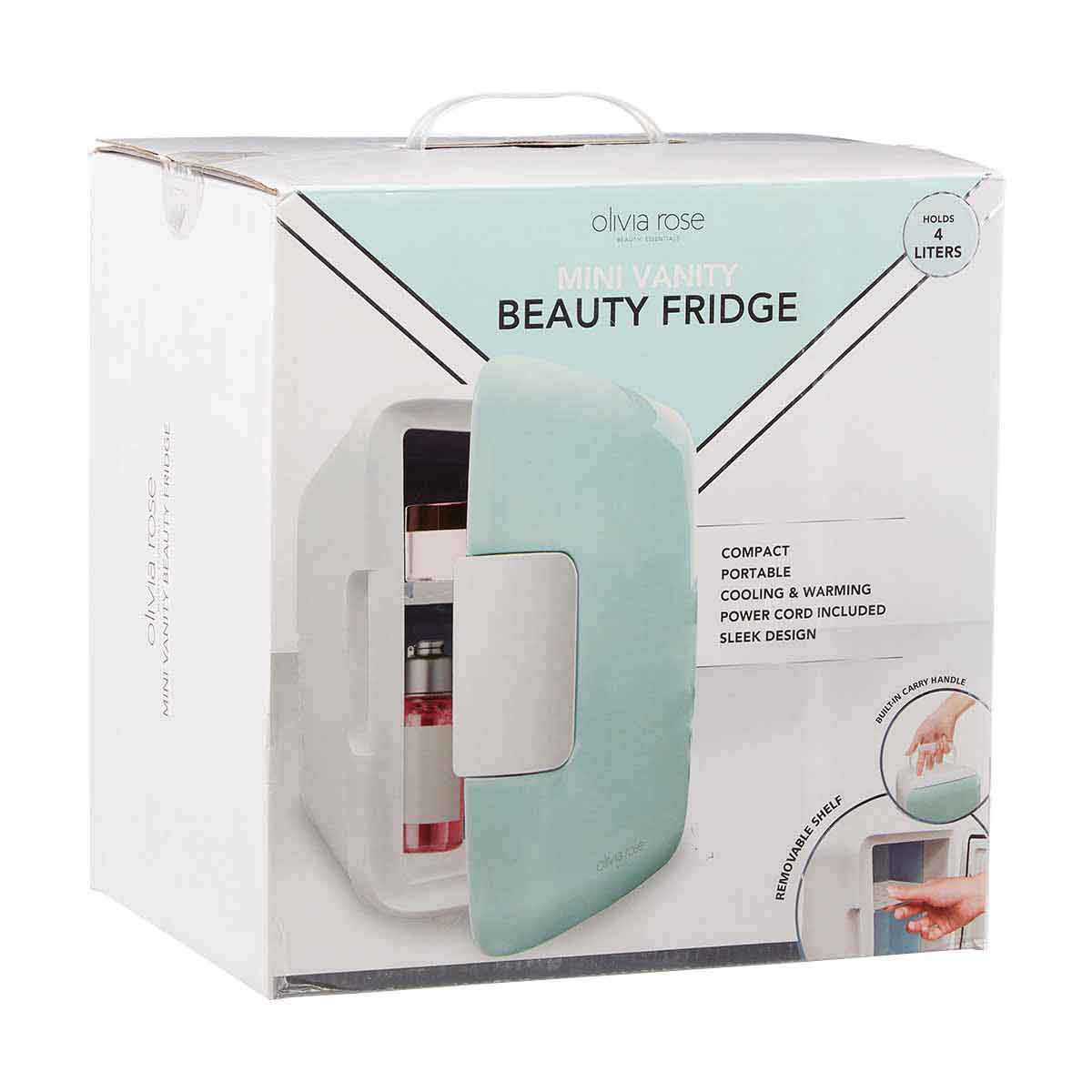 Olivia Rose Mini Vanity Beauty Fridge, 4 Liter