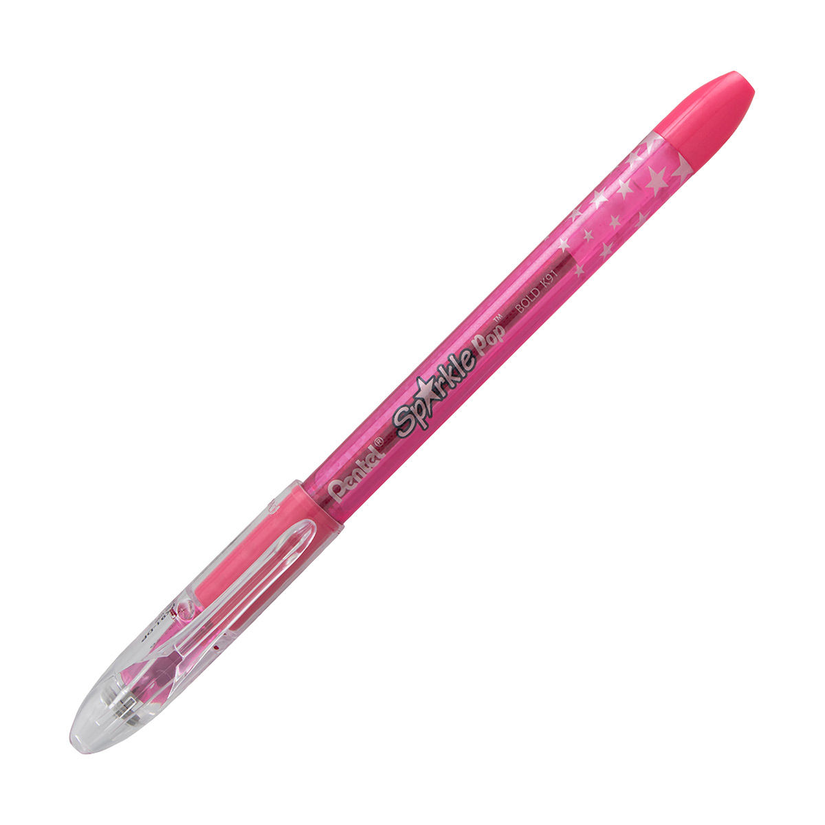 Pentel® Sparkle Pop™ Metallic Gel Pen, 1.0mm Bold Line, Pink-Pink