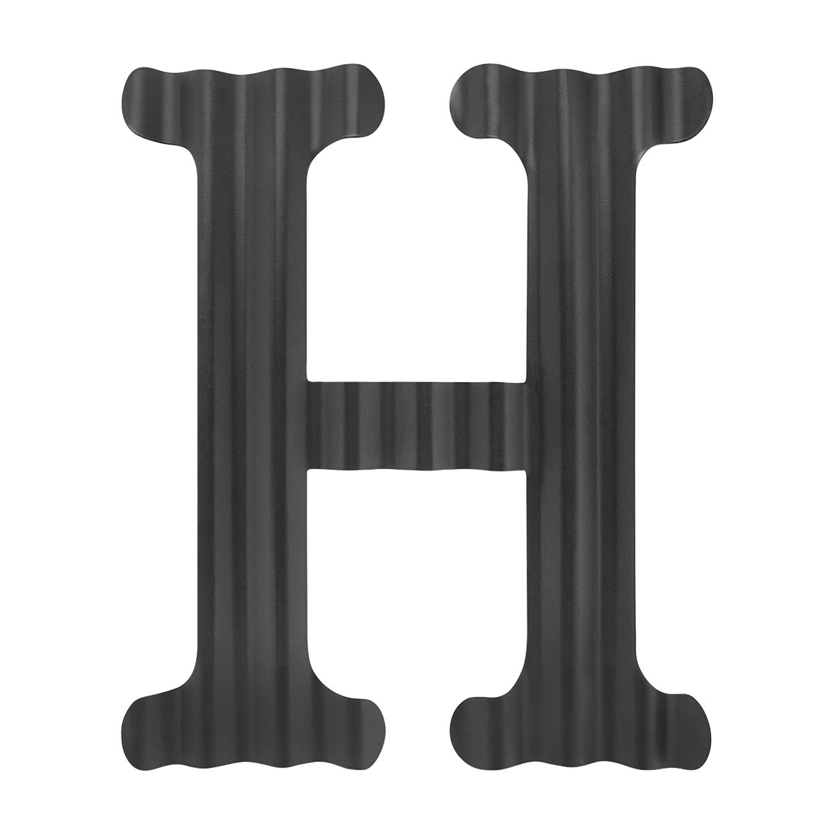 Create It Black Galvanized Metal Letter H, 13.75 in