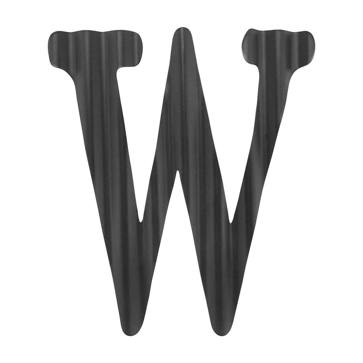 Create It Black Galvanized Metal Letter W, 13.75 in