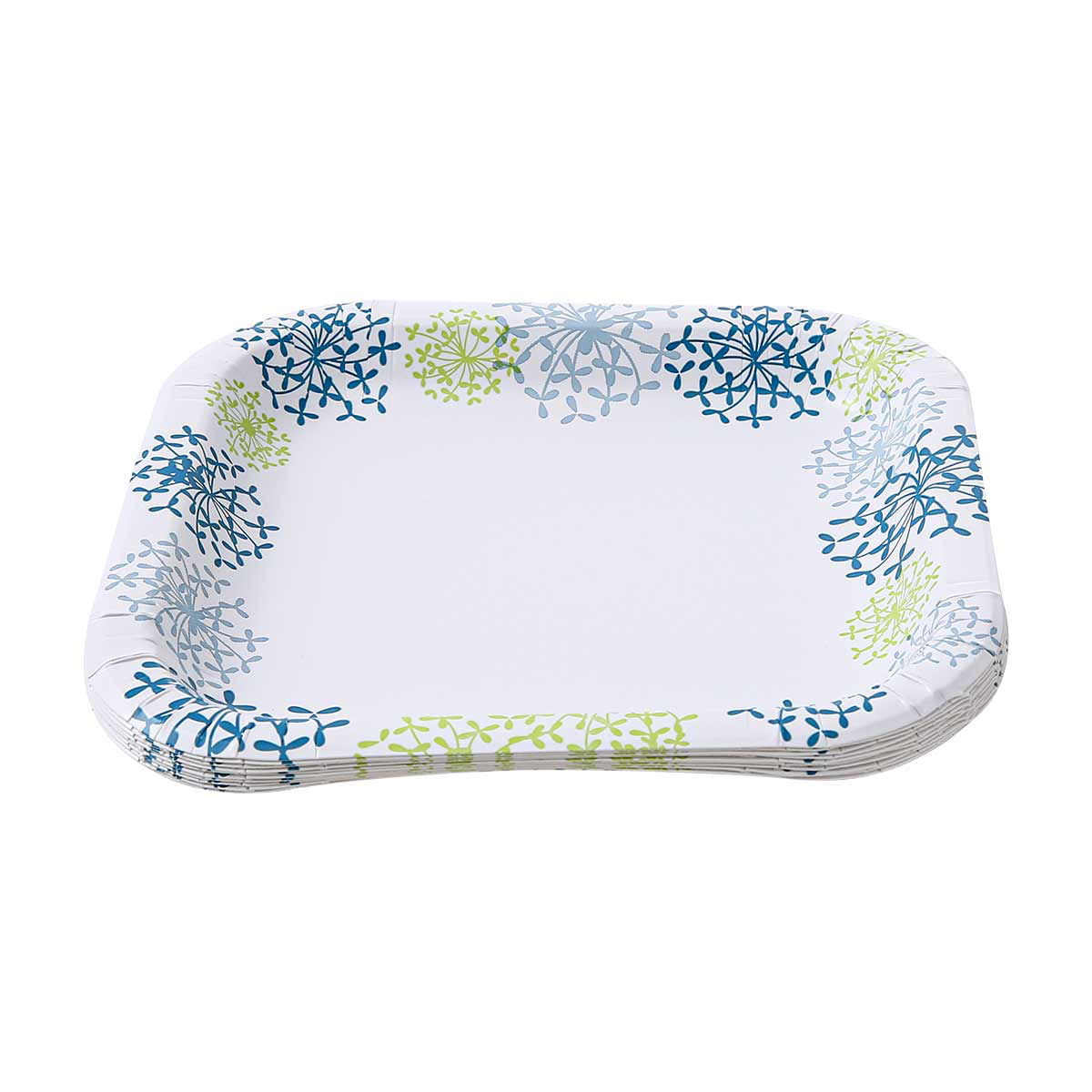 Glad 7 in Paper Plates - Blue Hydrangea, 10 Count