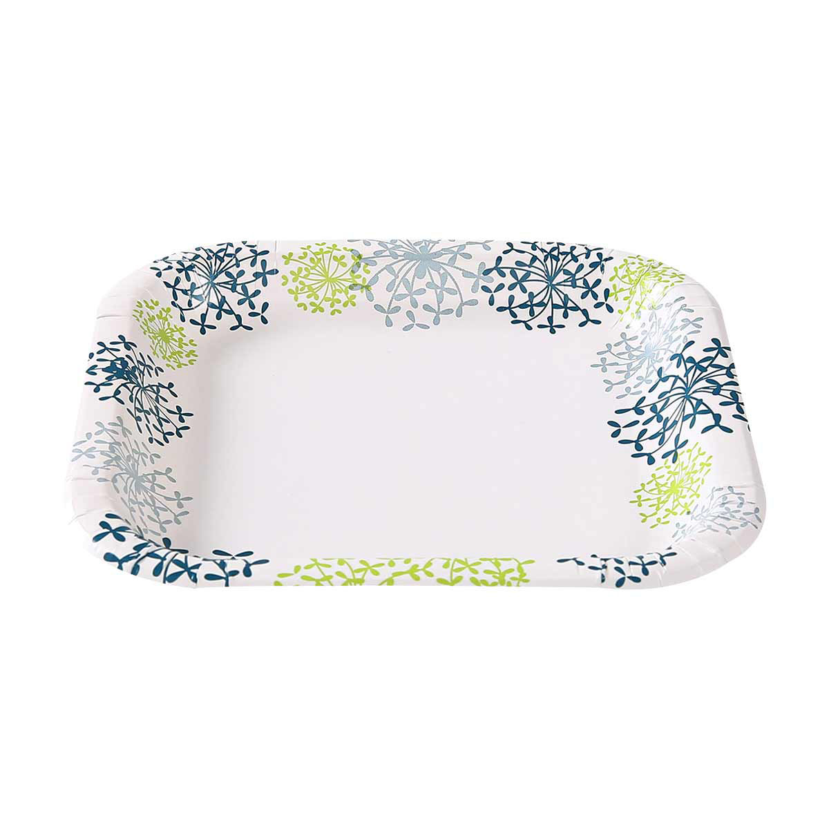 Glad 7 in Paper Plates - Blue Hydrangea, 10 Count