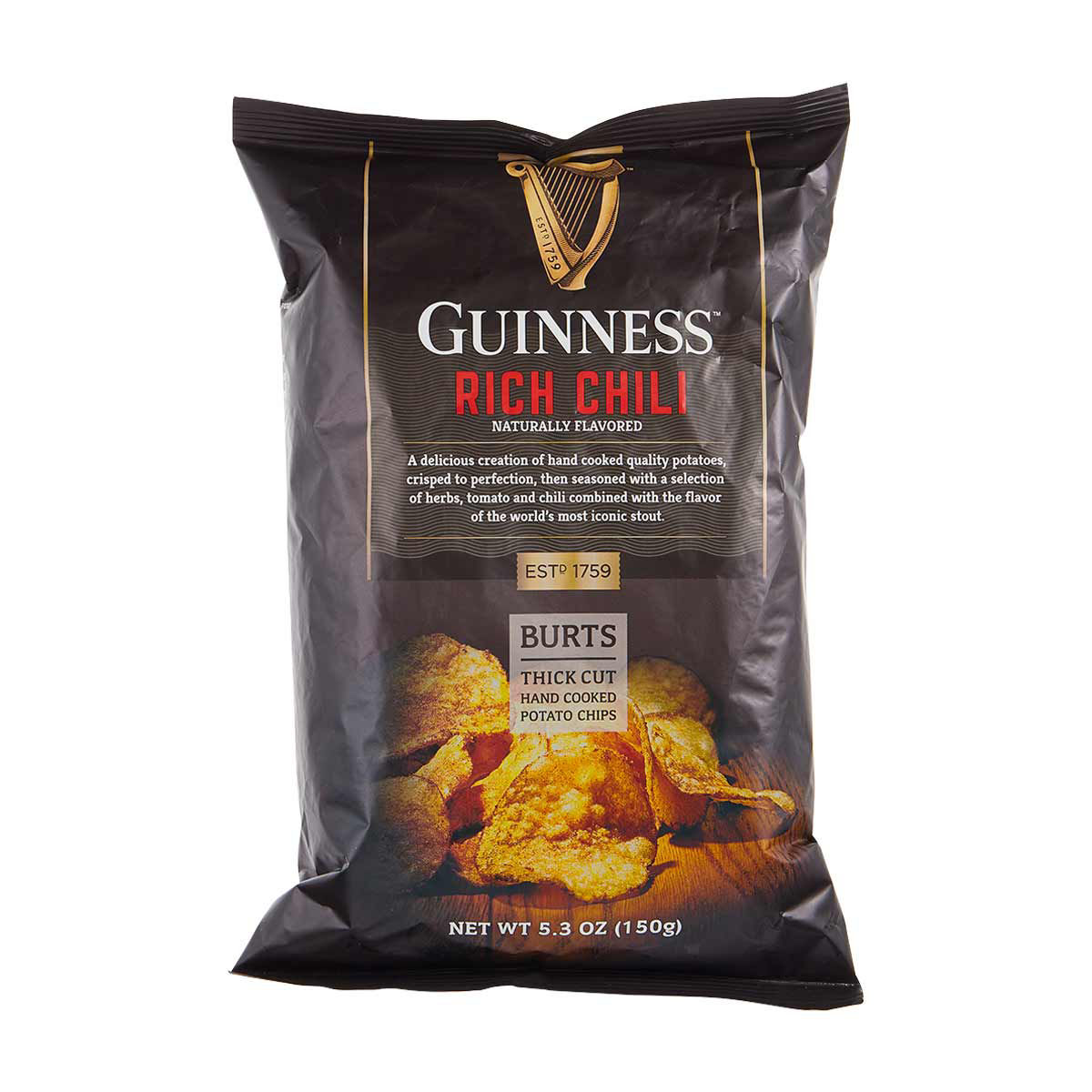 Burt's British Hand Cooked Potato Chips, Guinness Rich Chili